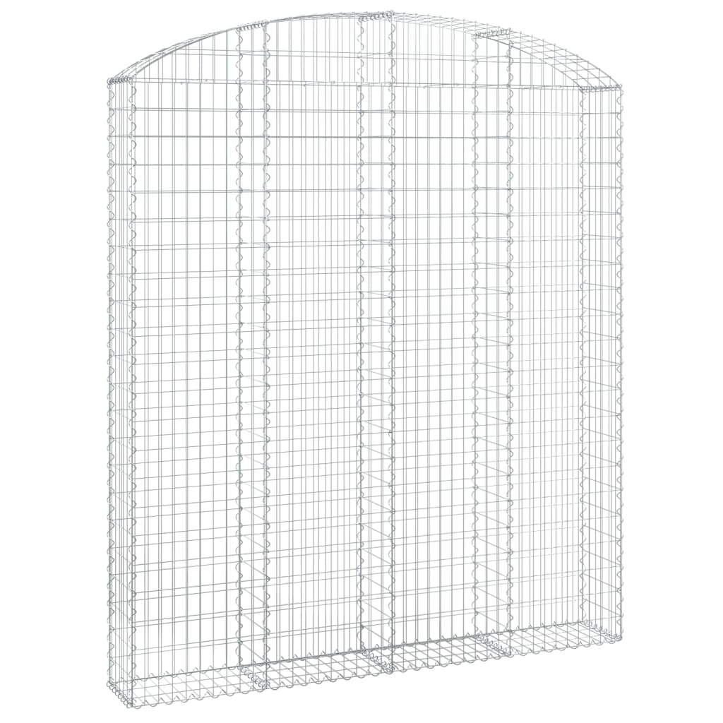 vidaXL Gabionska košara s lukom 200x30x220/240 cm pocinčano željezo ...