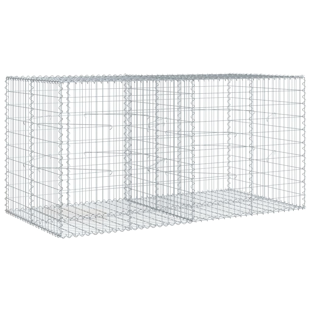 vidaXL Gabionska košara s poklopcem 200x100x100 cm pocinčano željezo ...