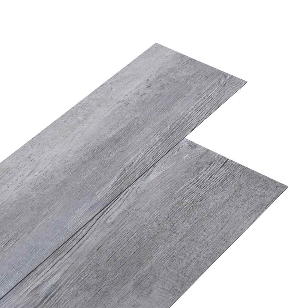 vidaXL Podne obloge od PVC-a 5,02 m² 2 mm samoljepljive siva boja drva ...