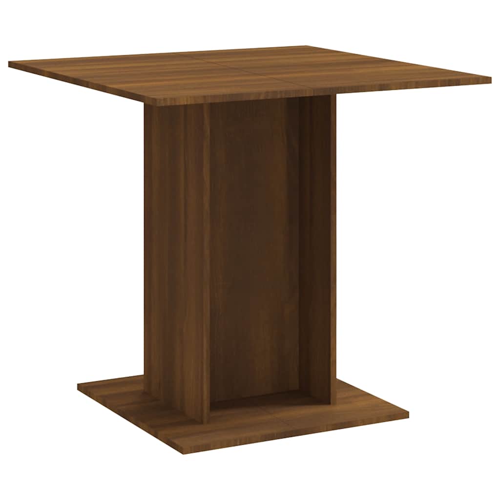 vidaXL Blagovaonski stol boja hrasta 80 x 80 x 75 cm konstruirano drvo ...