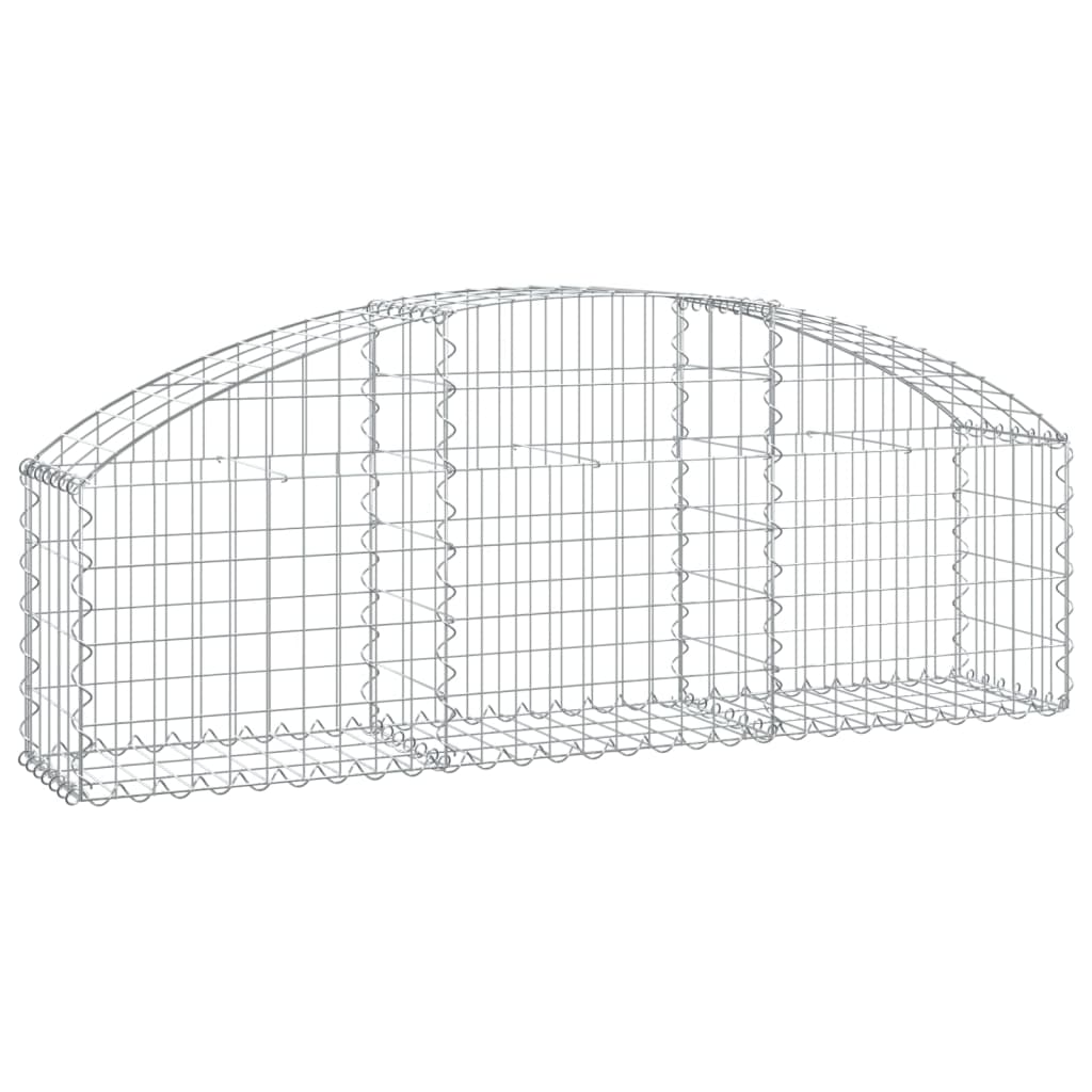 vidaXL Gabionska košara s lukom 150x30x40/60 cm pocinčano željezo ...